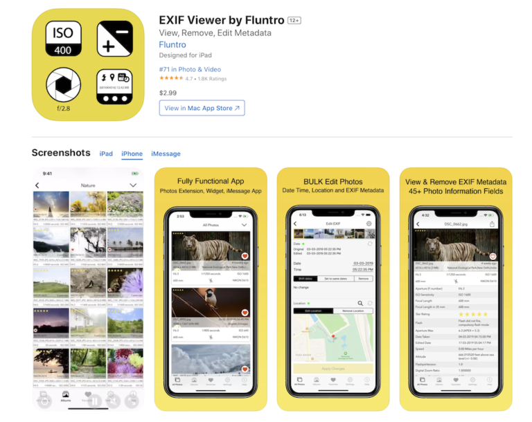 Understanding EXIF tags and fields - EXIF Viewer by Fluntro
