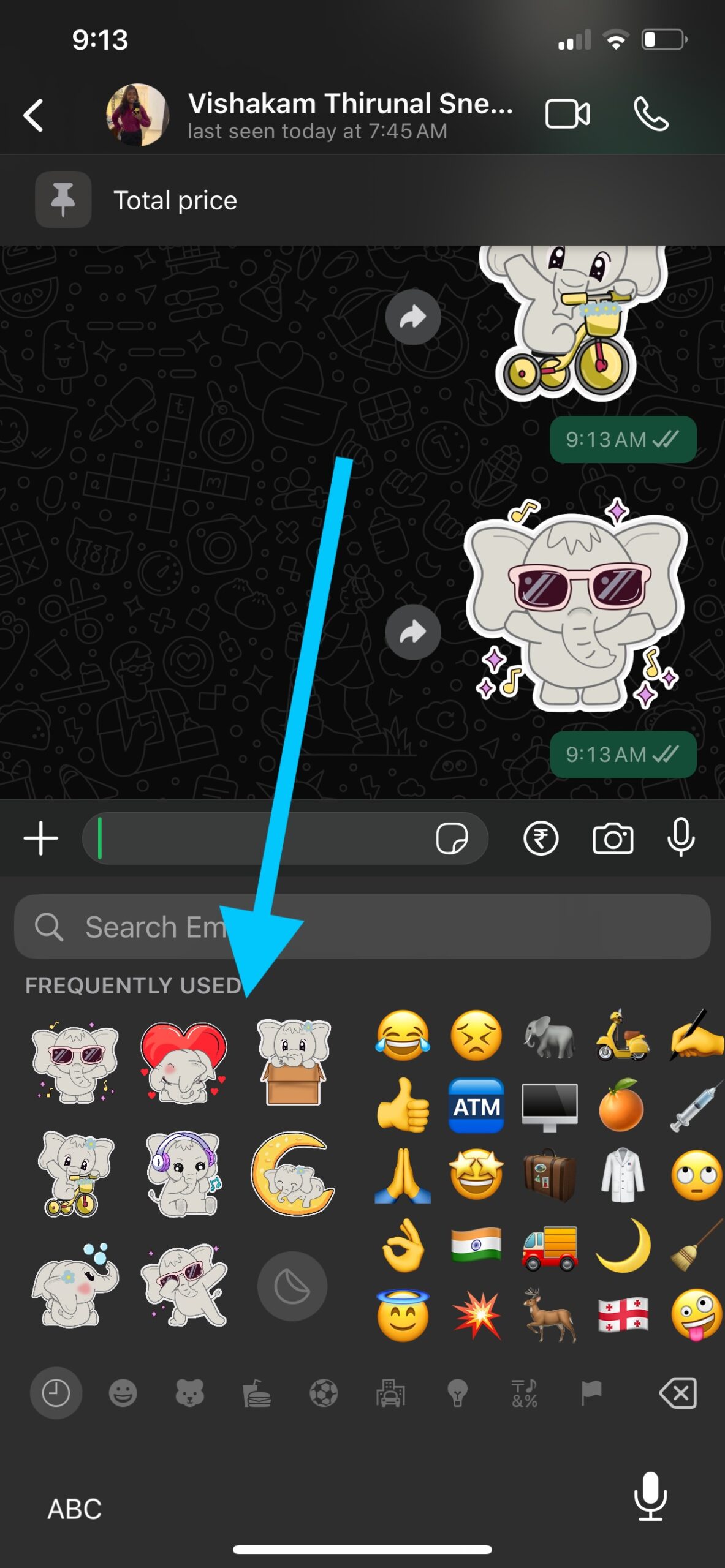 Stickers not showing in emoji keyboard iPhone or iPad - EXIF Viewer by Fluntro