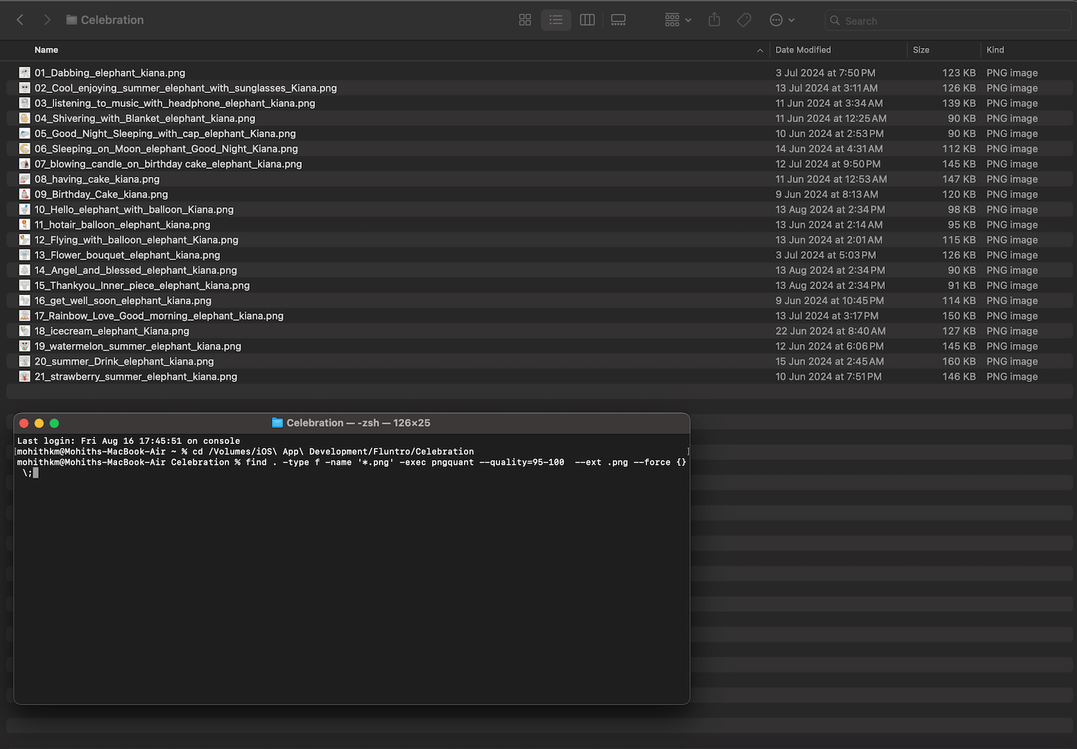 How to reduce size of PNG Files on MAC using PNG-Quant - EXIF Viewer by ...